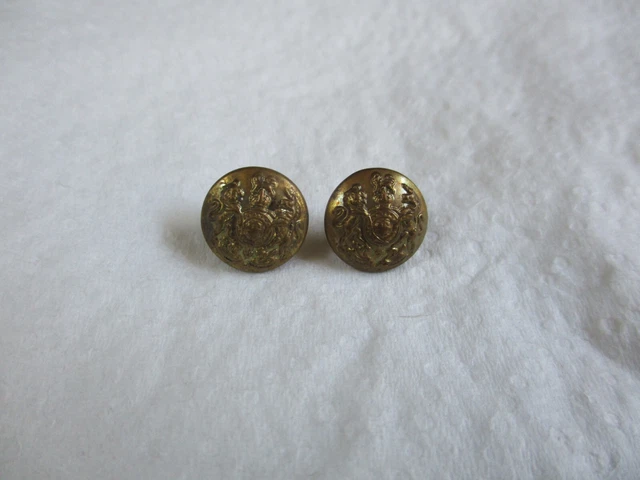BRITISH ARMY PAIR:&GENERAL SERVICE CAP BUTTONS" (12mm, WW1-WW2 Era ...