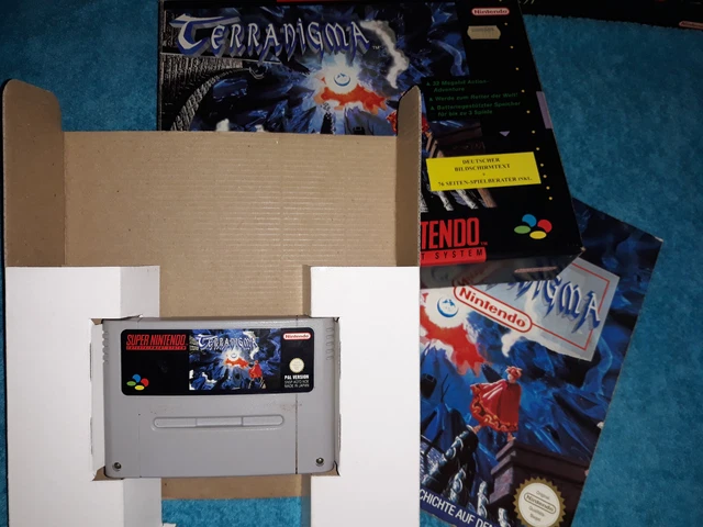 SNES TERRANIGMA IN OVP Big Box mit Anleitung Super Nintendo PAL Spiel ...