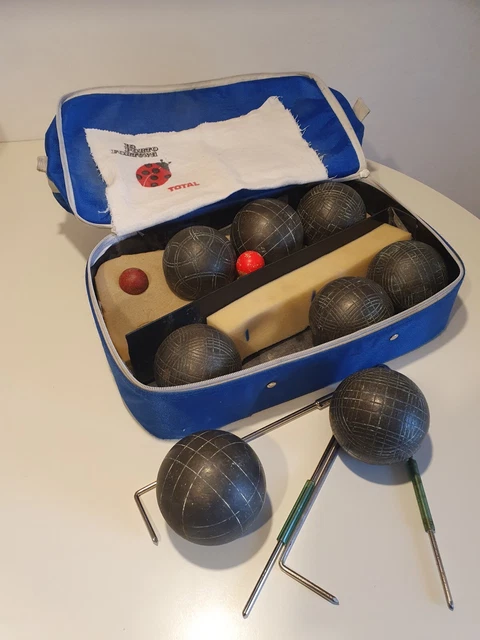 SET COMPLETO VINTAGE anni '70 8 Bocce professionali 2 boccini 2 ...