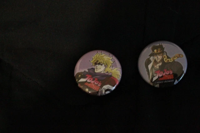 JOJO'S BIZARRE ADVENTURE button pins of Jotaro and Dio Brando $5.00 ...