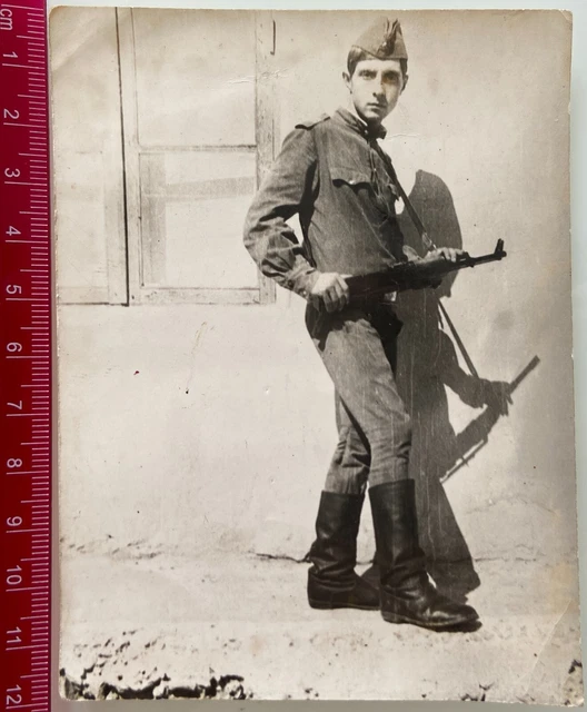 1950S USSR SOLDIER AK-47 Kalashnikov Rifle Handsome Military Man ...