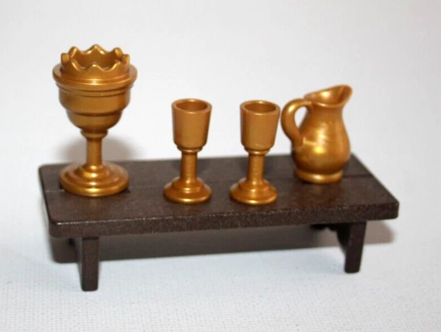 PLAYMOBIL 4163 TABLE Vaisselle Doree Tournoi Imperial Des Chevaliers ...