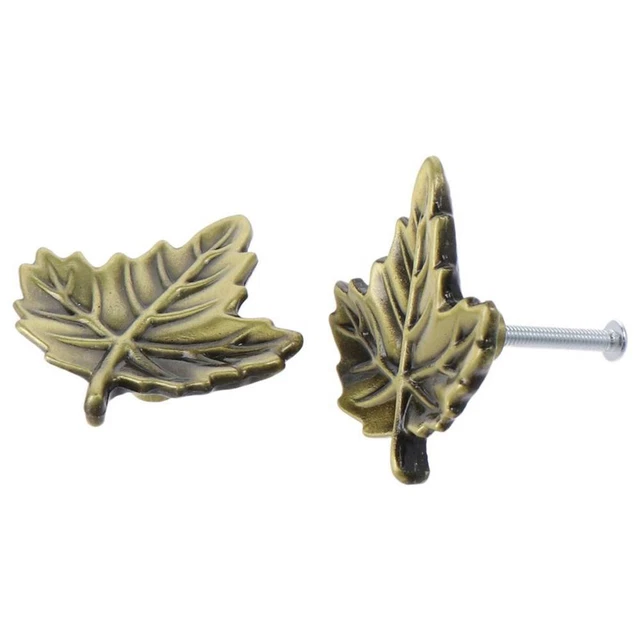 10 PACK MAPLE Leaf Cabinet Knobs Bronze Dresser Knob Kitchen Bathroom EUR 15,81 - PicClick FR
