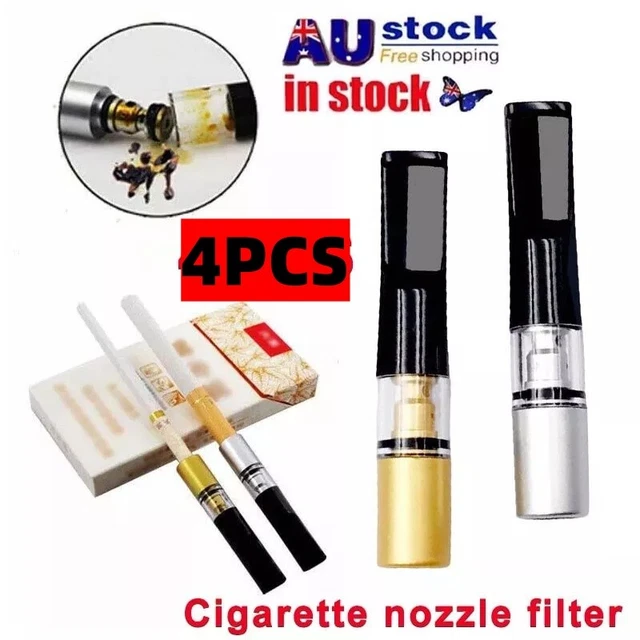 4X REUSABLE CIGARETTE Smoking Holder Filter Tip Tobacco Pipe Cleaning ...