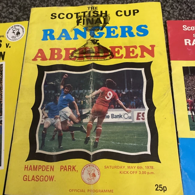 RANGERS VS ABERDEEN Souvenir Programmes And Match Day 76/77/78/79/80 ...