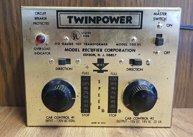 MRC TWINPOWER HO Toy Train Transformer Model 202 UL Works 1960 £22.79 ...