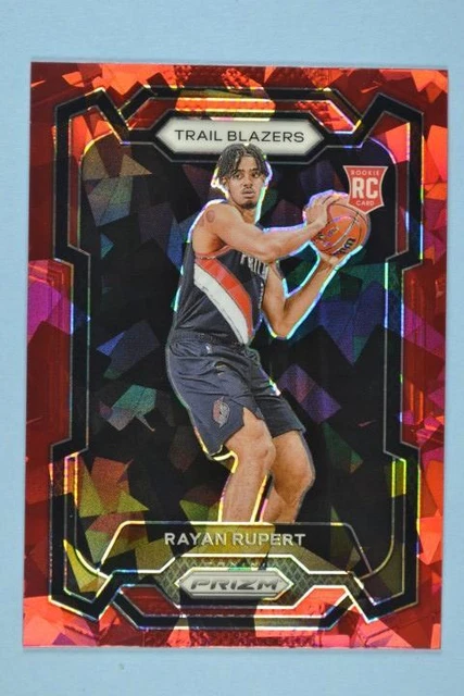 RAYAN RUPERT RC 2023-24 Panini Prizm Prizms glace rouge Portland Trail ...