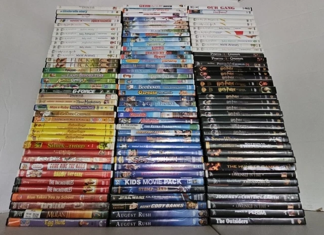 WHOLESALE LOT 100+ DVDs Kids & Family Childrens Baby Disney Baby Einstein Potter $13.64 ...