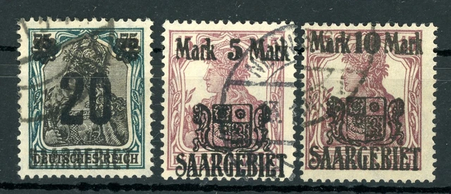 SAARGEBIET: MI.NR.50/52 GESTEMPELT. Mi: 45,- EUR 7,50 - PicClick DE