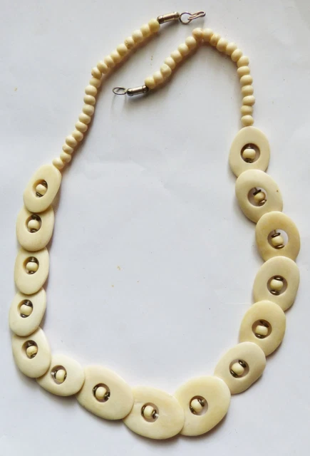 BEAU COLLIER ANCIEN ART DECO en os de boeuf EUR 79,00 - PicClick FR