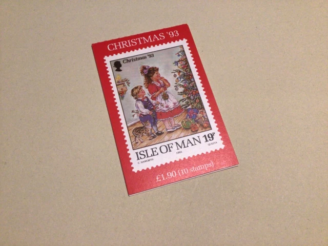 CHRISTMAS 93 ISLE of Man mint never hinged stamps booklet A9382 £7.63 ...