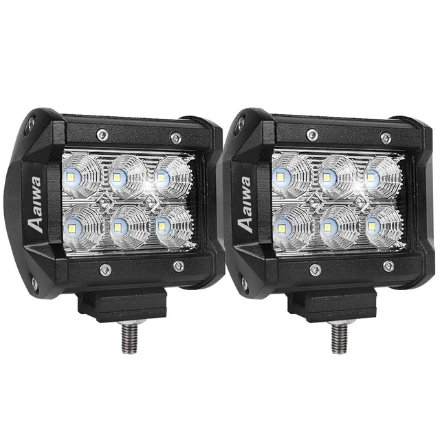 2X 4& INCH LED Work Light Bar Flood Beam Driving Offroad Reverse 4x4 ...