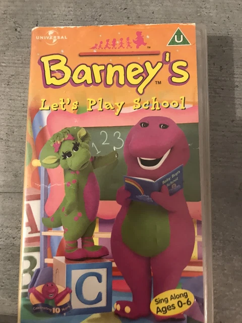 BARNEY - BARNEY’S Lets Play School, Sing Along - VHS Video Tape £6.00 ...