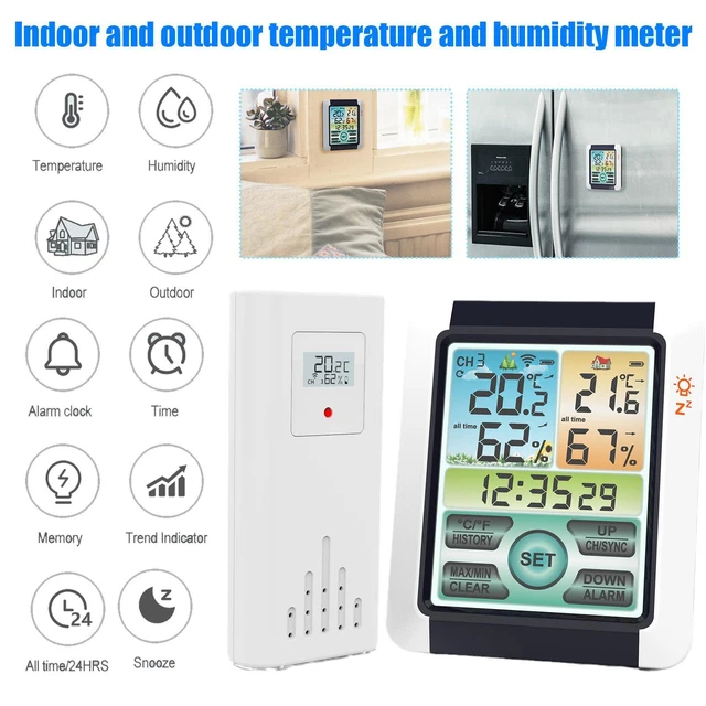 STATION MÉTÉO NUMÉRIQUE Récepteur Hygromètre sans fil Prévision Intérieur Ext D0 EUR 20,63 ...