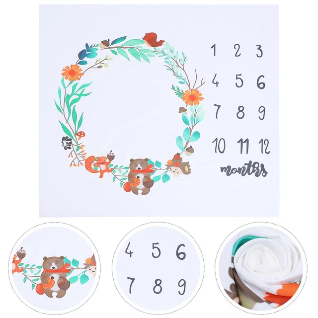 BABY PHOTOSHOOT PROPS Photography Backdrop Date Blanket Growth Mat $19. ...
