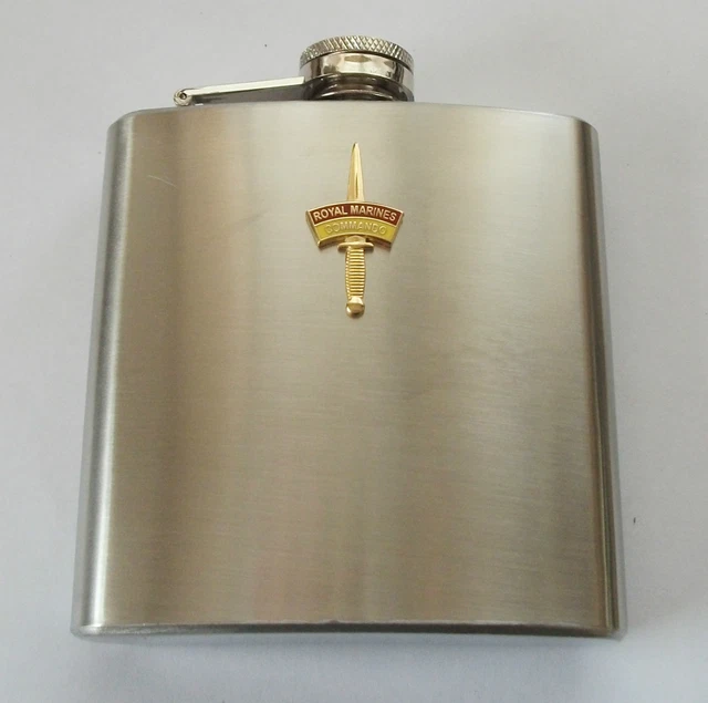 43 COMMANDO FLEET Protection Group Royal Marines Dagger Hip Flask EUR ...