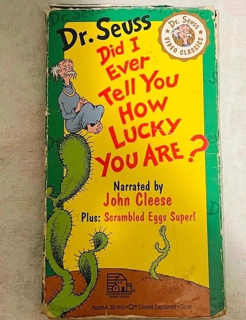DR. SEUSS DID I Ever Tell You How Lucky You Are? 1993 VHS John Cleese ...