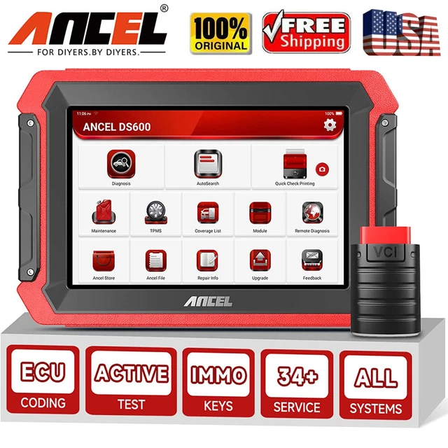 BI-DIRECTIONAL ECU CODING Car Diagnostic OBD2 Scanner Key Program TPMS ...