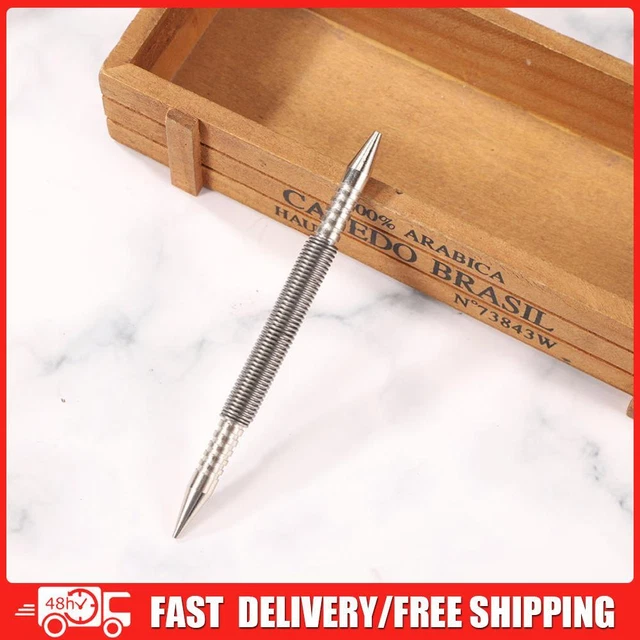 SPRING TOOL HAMMERLESS Nail Set Center Holes Punch Drill Bit Pin ...