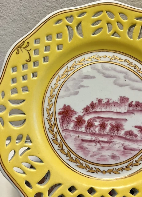VINTAGE CHINESE FAMILLE Rose Reticulated Plate, Yellow & Pink ... VINTAGE CHINESE FAMILLE Rose Reticulated Plate, Yellow & Pink ...