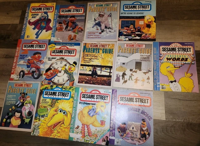 LOT OF 13 Vintage Sesame Street Magazines Parents' Guide CTW Used Books ...