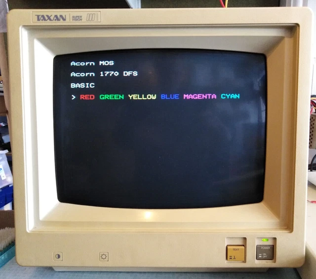 TAXAN SUPER VISION 3 620B 12" RGB 15KHz Colour CRT Monitor inc.cable ...