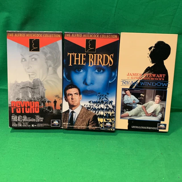 REAR WINDOW, THE Birds, Psycho VHS Lot. Alfred Hitchcock. Horror VHS V3 ...