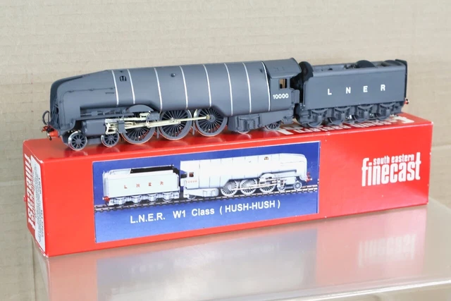 SOUTH EASTERN FINECAST KIT BUILT LNER 4-6-4 W1 LOCOMOTIVE 10000 HUSH ...