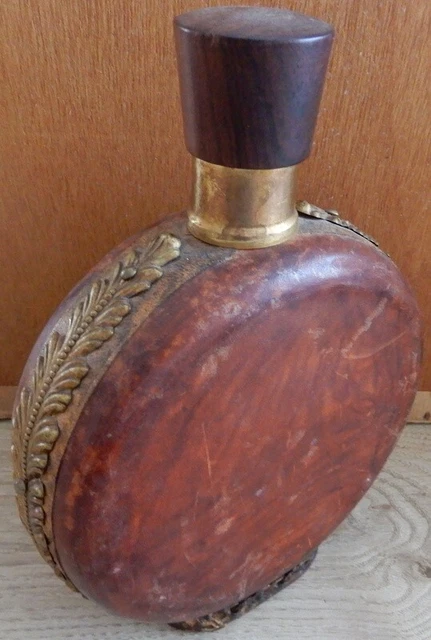 RARE FLASQUE FLACON HABILLAGE CUIR COGNAC NAPOLEON 1er EUR 19,99 ...