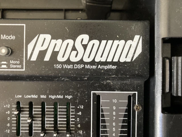 PROSOUND 150 WATT DSP Mixer Amplifier, 2 Speakers & Wireless Microphone ...