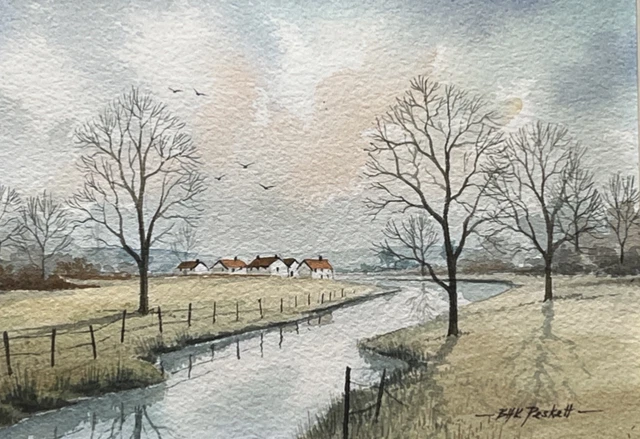 ORIGINAL WATERCOLOUR PAINTING-STREAM in Sussex-Brian Peskett-FREE UK ...
