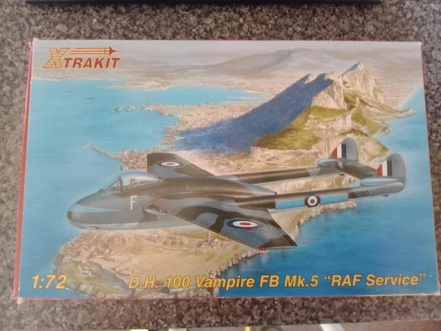 XTRAKIT 1:72 DE Havilland Vampire D.H. 100 FB Mk.5 RAF Jet Model Kit £ ...