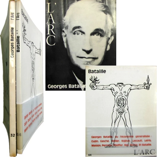 REVUE L'ARC N°32 & 44 Georges Bataille Michel Leiris Jacques Derrida ...