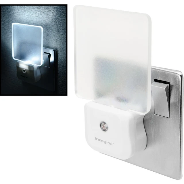 INTEGRAL LED PLUG-IN night light compact dusk to dawn sensor white £7. ...