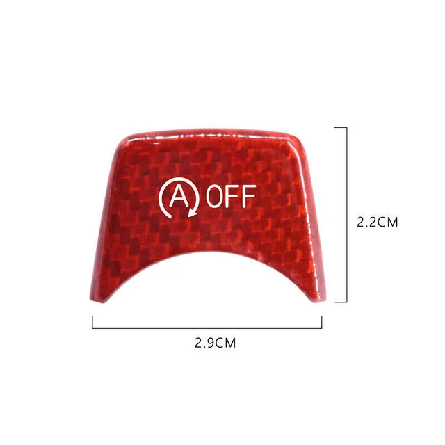 CARBON FIBER RED Engine Start/Stop Button Sticker Cover For BMW F30 F31 ...