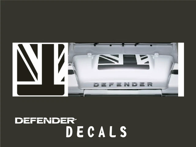 LAND ROVER DEFENDER 90 / 110 Aftermarket DECAL Bonnet Sticker SET UK ...