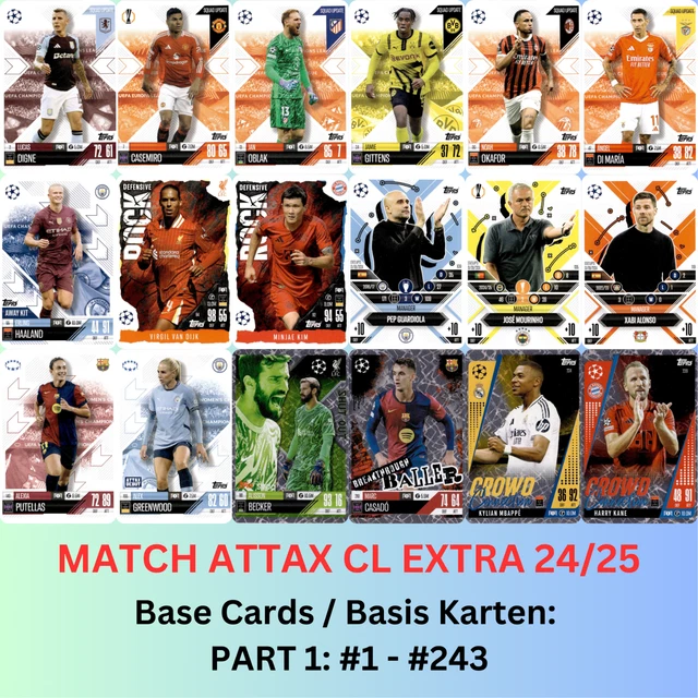 MATCH ATTAX EXTRA 24/25 Basis Karten aussuchen #1-243 Champions League 2024/2025 EUR 1,00 ...