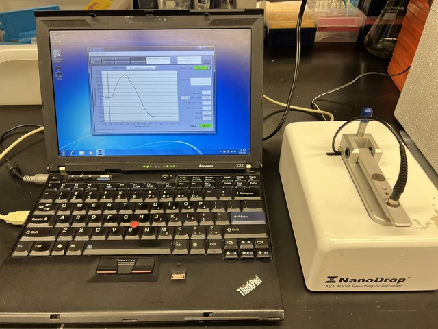 THERMO NANODROP ND-1000 UV/VIS Spectrophotometer +Laptop/Software EUR 3 ...