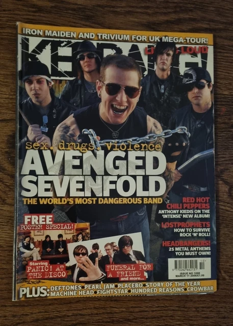 AVENGED SEVENFOLD - Kerrang Magazine Issue #1098 - Mar 11 2006 £6.99 ...