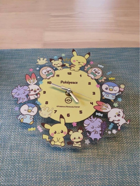 POKÉMON ACRYLIQUE HORLOGE Murale Poképiece Clock Intérieur EUR 144,72 ...