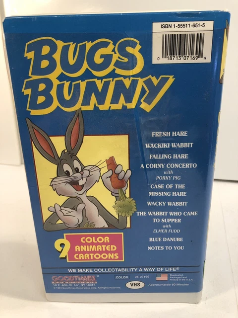 Dessin AnimÉ Vhs Bugs Bunny 1994 9 Couleurs Dessins Animés Approx 60