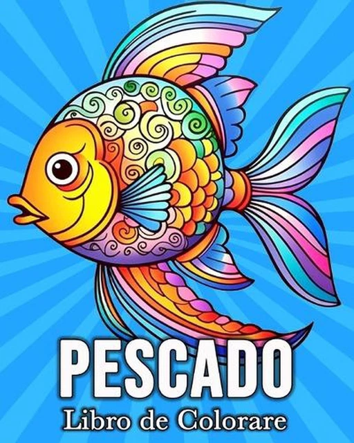 PESCADO LIBRO DE Colorear: 50 Im?genes Bonitas para Aliviar el Estr?s y Relajars EUR 33,44 ...