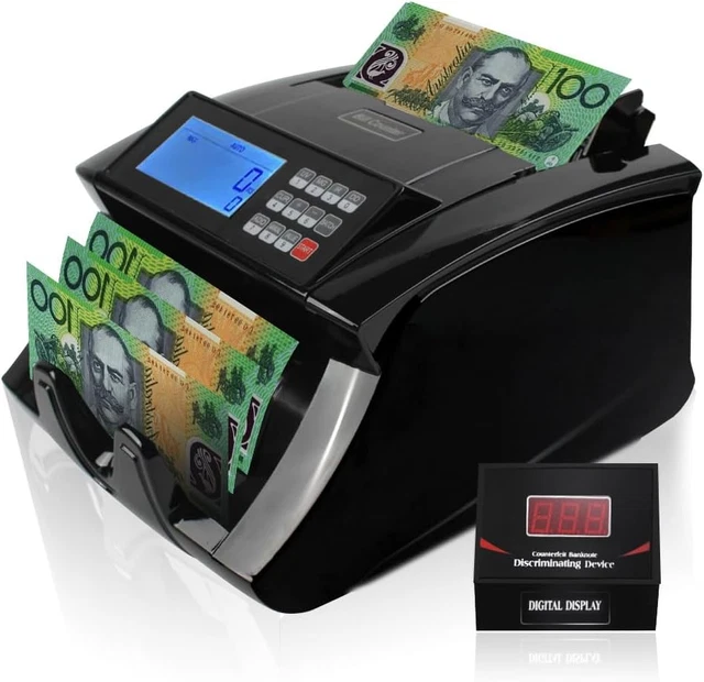 AUTOMATIC MONEY COUNTER Machine with UV Detection, High-Speed Banknote ...