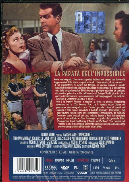 PARATA DELL'IMPOSSIBILE (LA) (DVD) June Haver;Fred Macmurray;Anthony ...