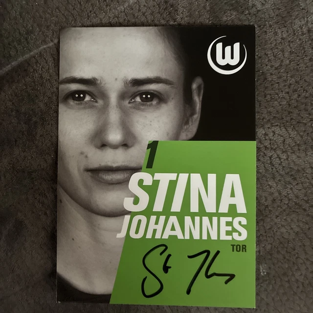 AUTOGRAMMKARTE STINA JOHANNES Handsigniert VFL Wolfsburg 2025/2026 EUR ...