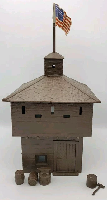 MARX FORT APACHE Blockhouse Vintage Playset 1970s Dark Brown With ...