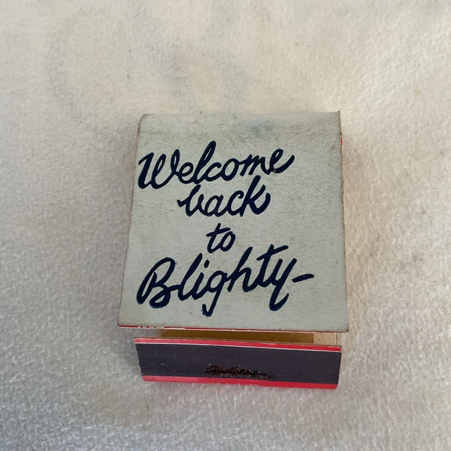 VINTAGE 1940'S WW2 welcome back to Blighty BOOK MATCHES MATCHBOOK,very ...