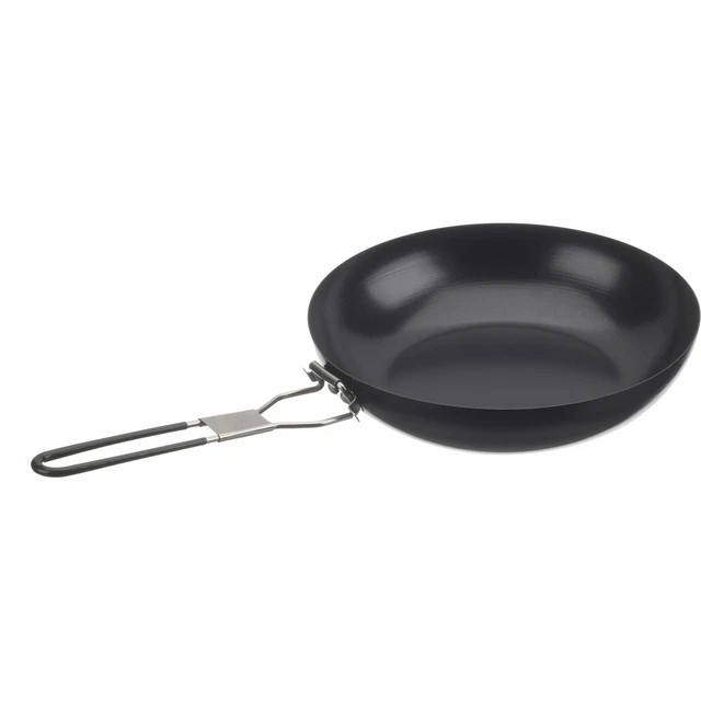 OZARK TRAIL CARBON Steel 9.5" Camping Collapsible Hand Non-Stick Frying ...