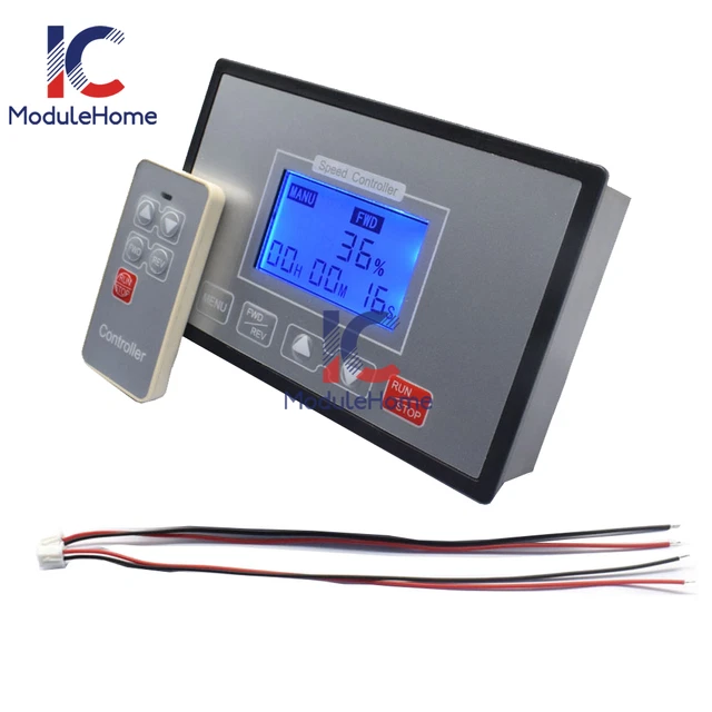 LCD DISPLAY DIGITAL PWM DC Motor Speed Controller 60A Wireless Remote ...