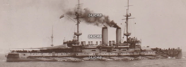 ROYAL NAVY RP Postcard. HMS "London" Battleship. WW1. Starboard. Mailed ...